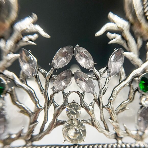 Handmade | Accessories | Vintage Silver King Crown Black Stones Crown ...